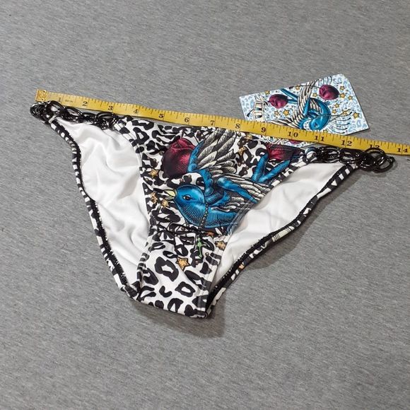 Affliction | Swim | Sinful Leopard Print Chain Bikini Bottoms Xs Nwt ...